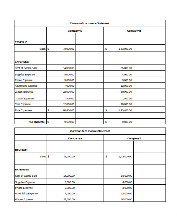 Excel Income Statement 8 Free Excel Documents Download