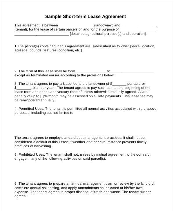 Rental Lease Agreements - 11+ Free Word, PDF Documents Download
