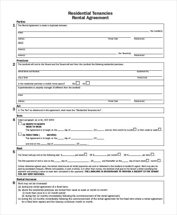 Rental Lease Agreements - 11+ Free Word, PDF Documents Download