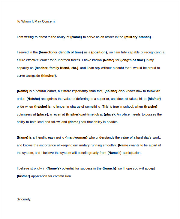 Free Character Reference Letter - 9+ Word, PDF Documents Download
