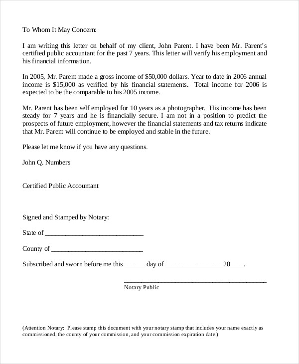 Employment Verification Letter 8 Free PDF Documents Download