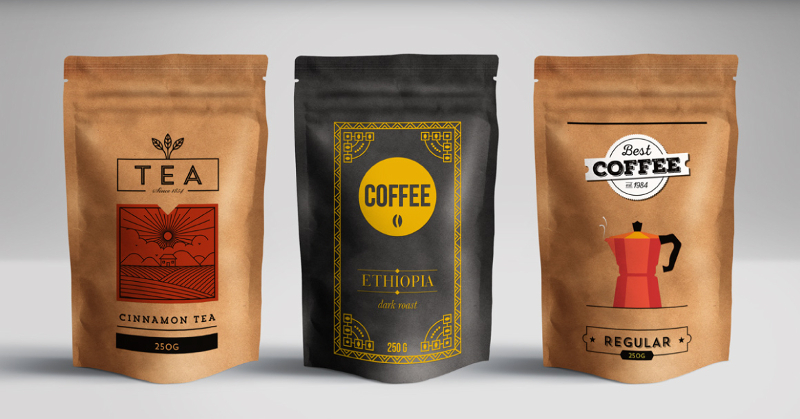 28 Excellent Coffee Packaging Bag Designs PSD AI