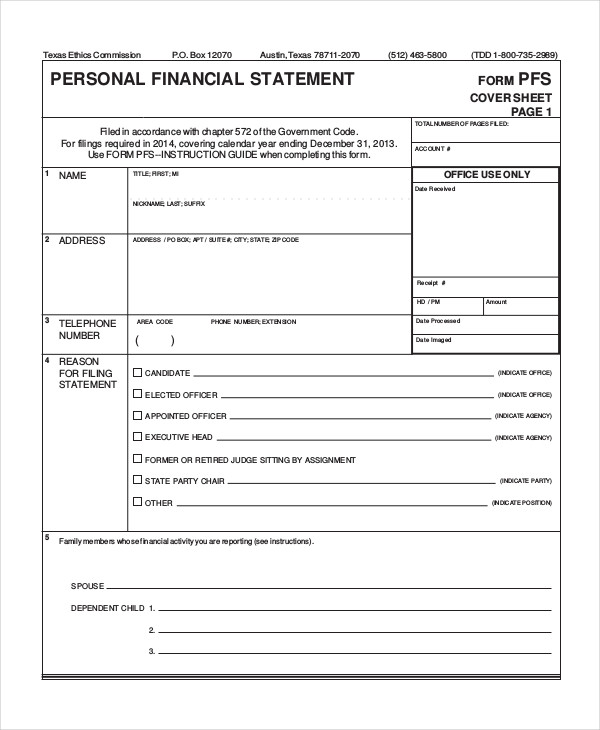 Personal Financial Statement - 9+ Free Excel, PDF Documents Download