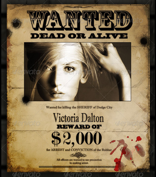 17 Wanted Posters Free PSD AI Vector EPS Format Download
