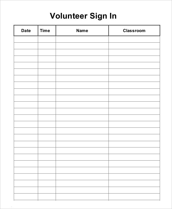 Sign In Sheet Template - 12+ Free Wrd, Excel, PDF Documents Download