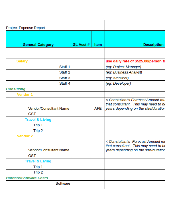Credit Card Expense Report Template Excel Templates
