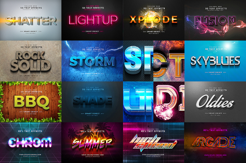 22+ Examples of 3D Text Effects for Designers - PSD, AI