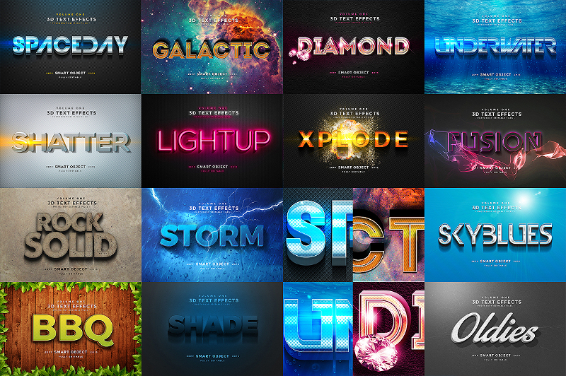 22+ Examples of 3D Text Effects for Designers - PSD, AI