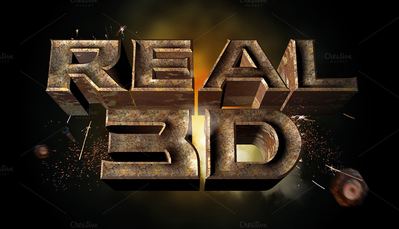 22+ Examples of 3D Text Effects for Designers - PSD, AI