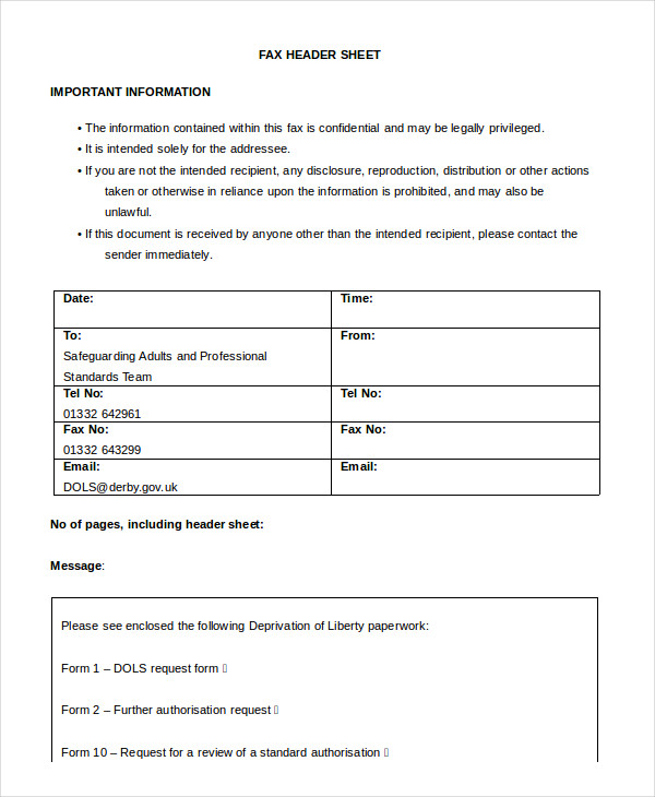Word Fax Template - 12+ Free Word Documents Download