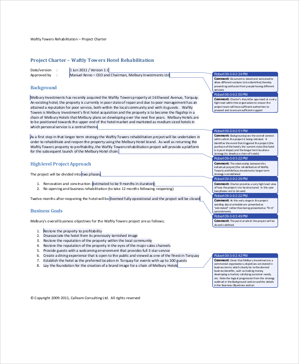 Project Charter Template - 10+ Free Word, PDF Documents Download