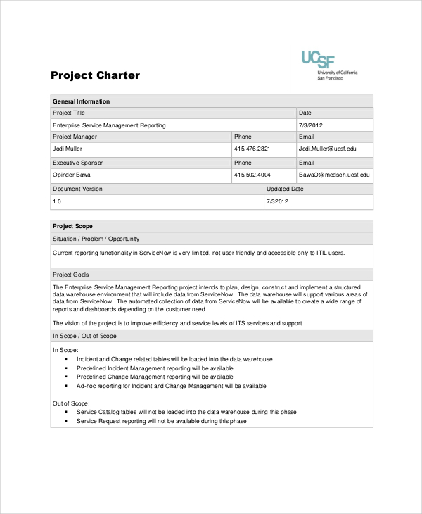 Project Charter Template - 10+ Free Word, PDF Documents Download