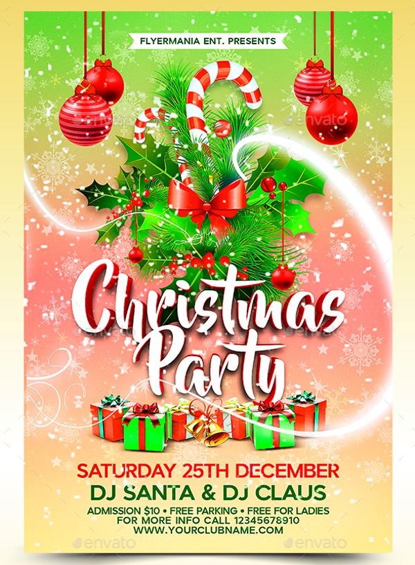 Holiday Party Poster Template Free Printable Templates