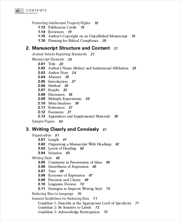 Table Of Contents Template - 10+ Free Word, PDF, PSD Documents Download