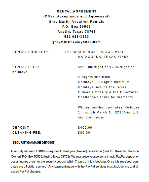 Free Rental Agreement Template - 24+ Free Word, PDF Documents Download