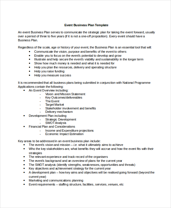 Business Plan Template 11 Free Word PDF Documents Download