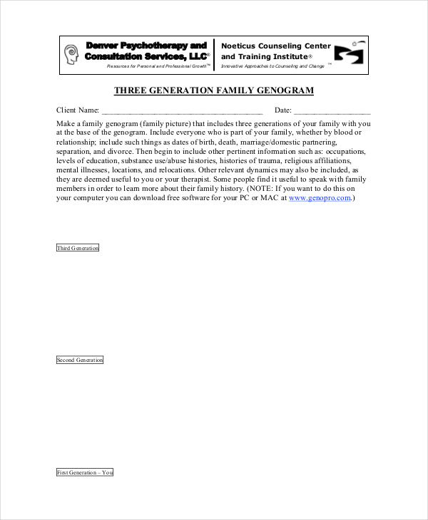 Genogram Template - 22+ Word, PDF Documents Download