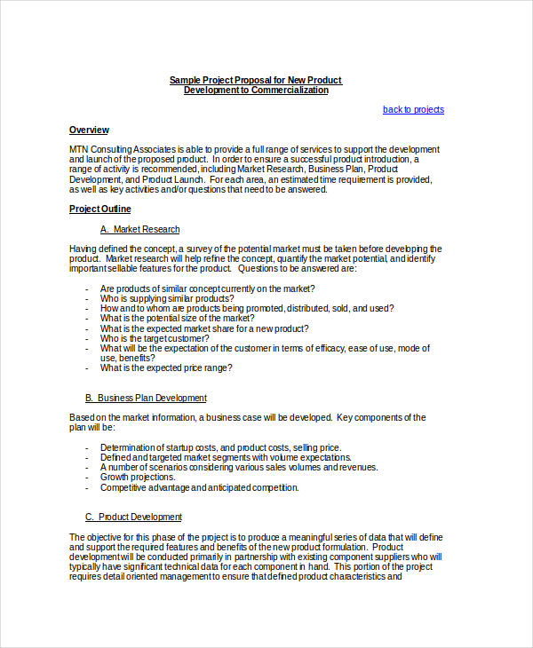 Project Proposal Template 24 Free Word PDF PSD Documents Download