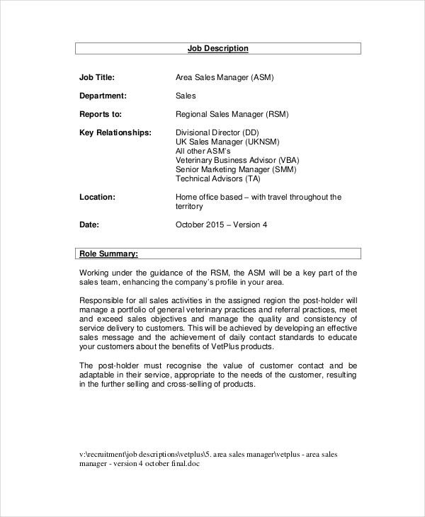 Director Of Sales Job Description Mryn Ism