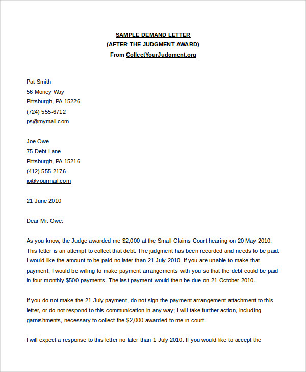 Response To Demand Letter Template Database Letter Template Collection