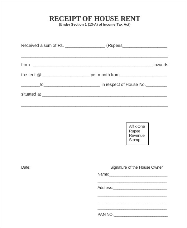 Rent Receipt 26 Free Word PDF Documents Download
