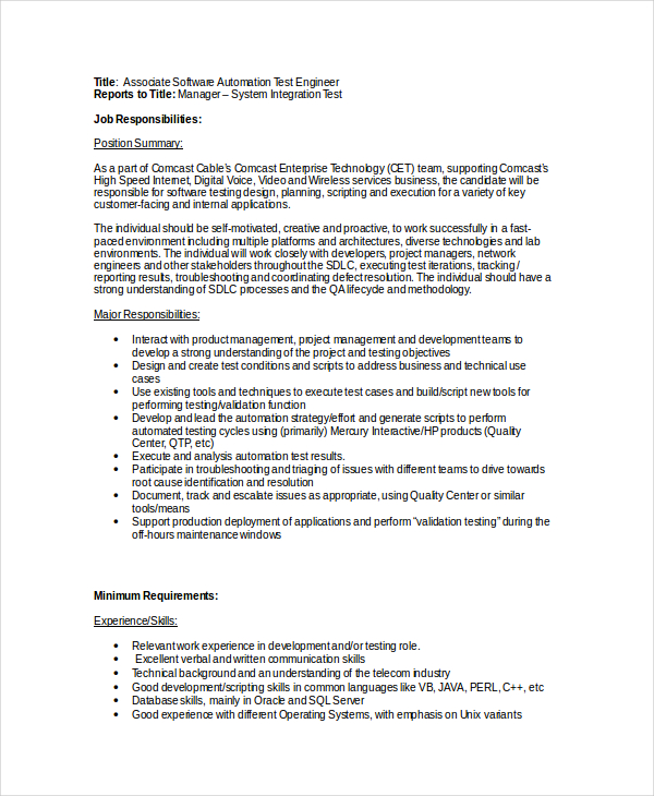 14 FREE Software Engineer Job Description Templates PDF DOC