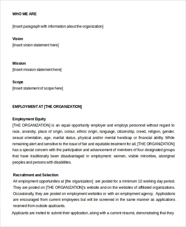 Employee Handbook Template - 12+ Free Sample, Example, Format