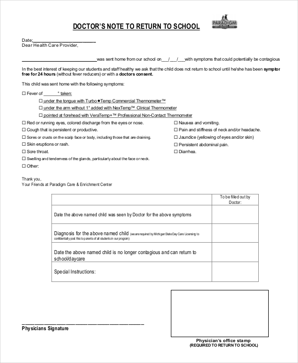Doctors Note Template - 16+ Free Word, PDF, PSD Documents Download