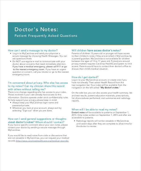 Doctors Note Template - 16+ Free Word, PDF, PSD Documents Download