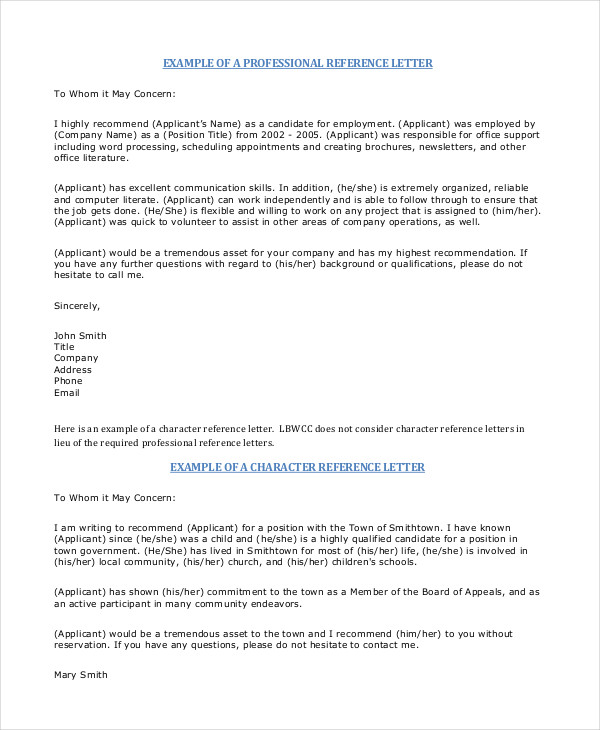 Printable Personal Reference Letter - 15+ Free Word, PDF Documents Download