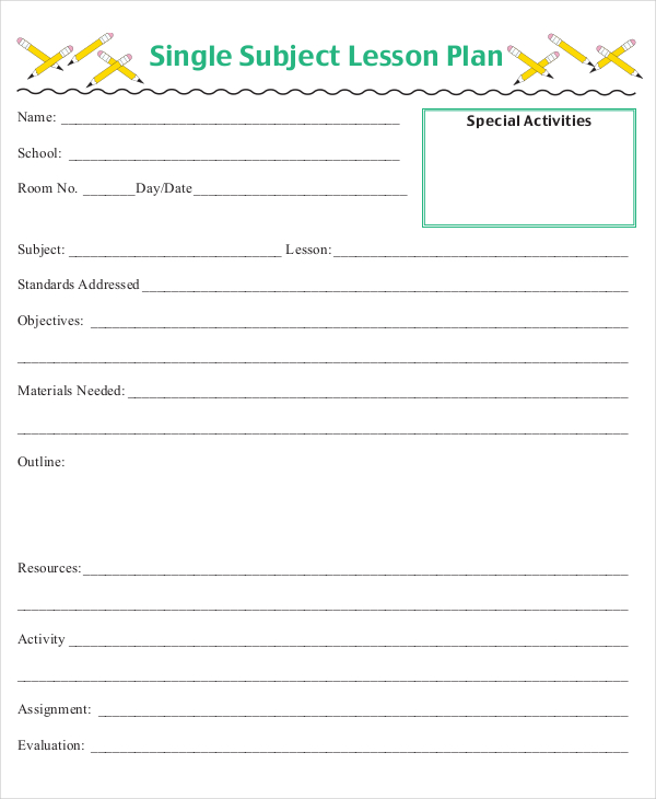 Lesson Plan Template - 22+ Free Word, PDF Documents Download