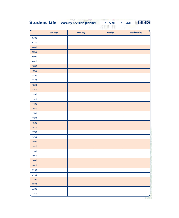 Weekly Planner Template - 24+ Free PDF, Word Documents Download