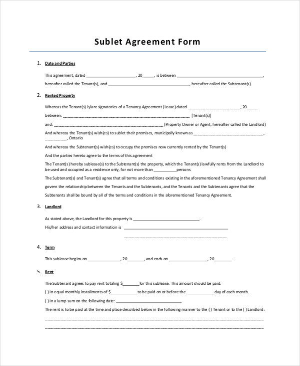 21+ Free Lease Agreement Templates - Word, PDF