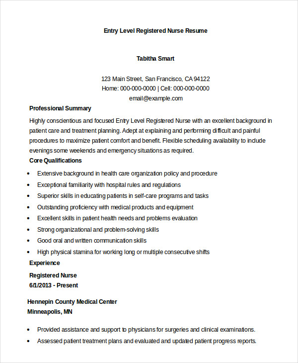 16 Nurse Resume Templates Free Word PDF Documents