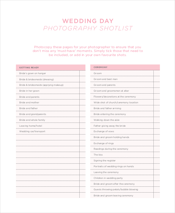 Shot List Template 10 Free Word PDF PSD Documents Download