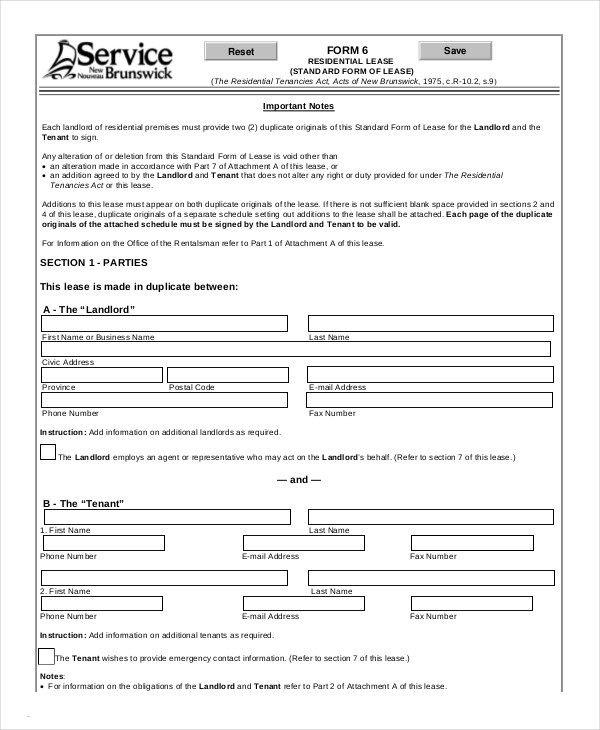 Printable Blank Lease Agreement Form - 19+ Free Word, PDF Documents ...