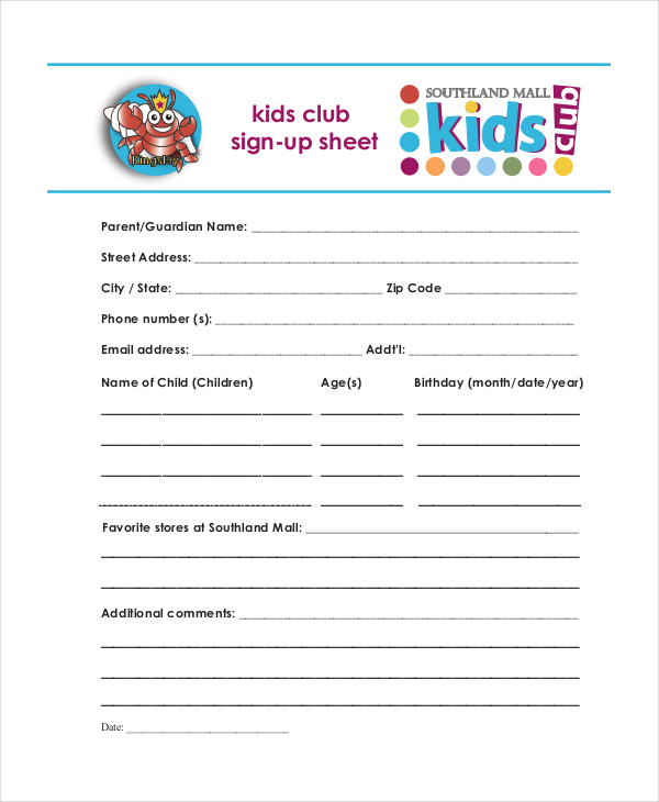 Sign Up Sheet - 19+ Free PDF, Word Documents Download