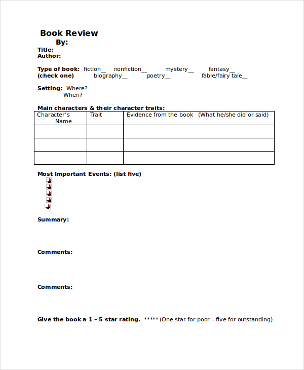 Book Review Free PDF Word Documents Download