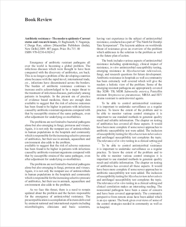 Book Review - Free PDF, Word Documents Download