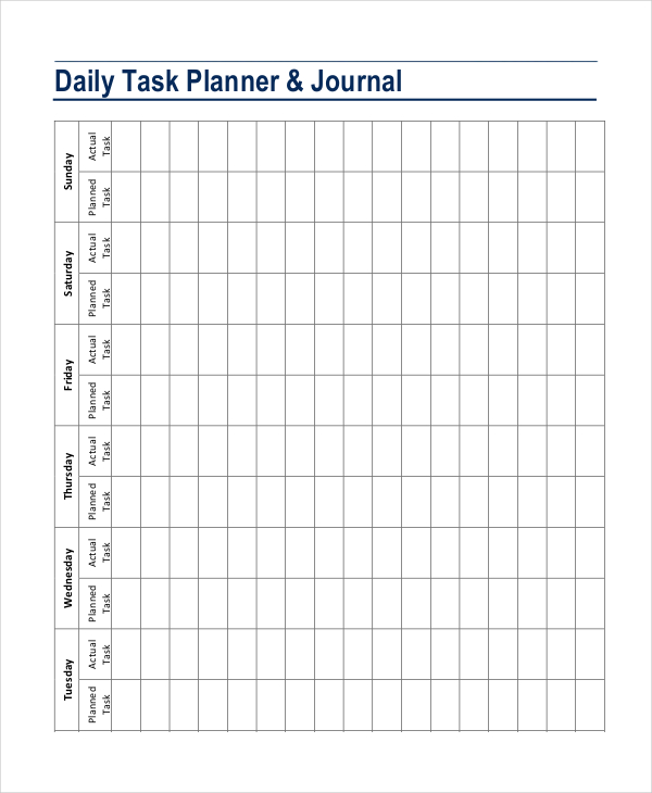 Daily Planner Template - 7+ Free PDF, PSD Documents Download