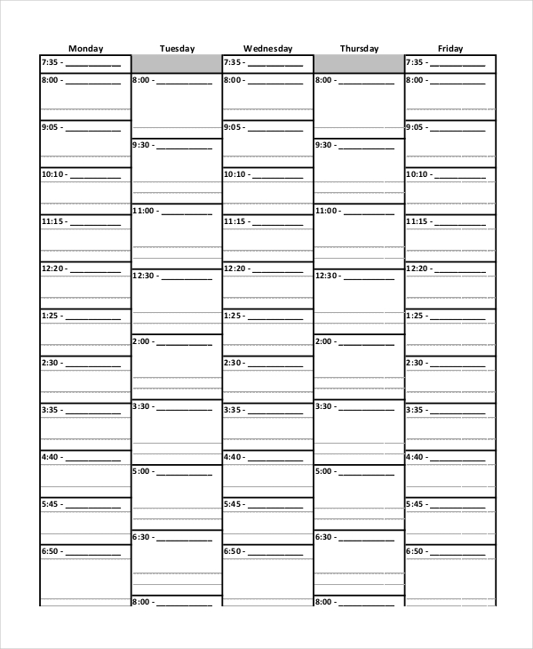 Daily Planner Template 7 Free PDF PSD Documents Download