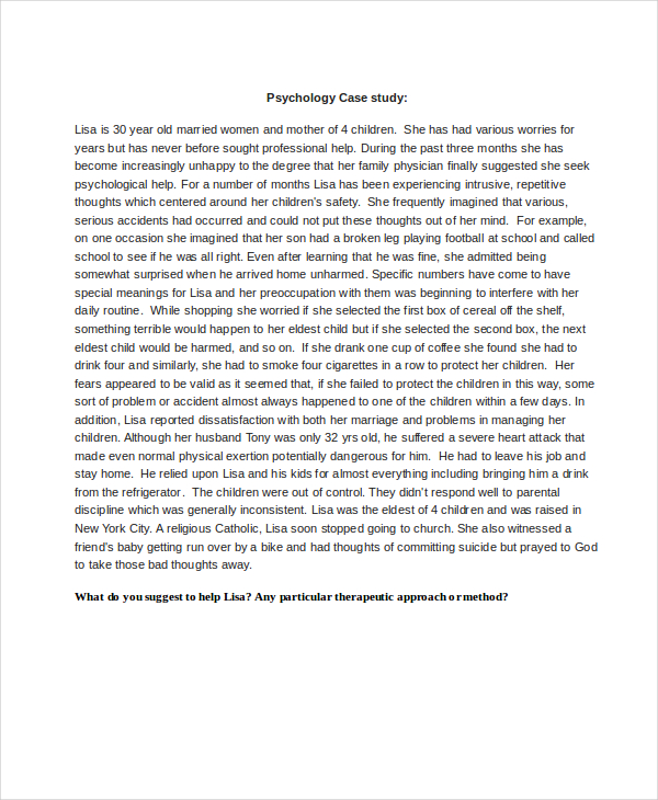 Sample Apa Case Study Paper Essay Example How To Write Case Study 