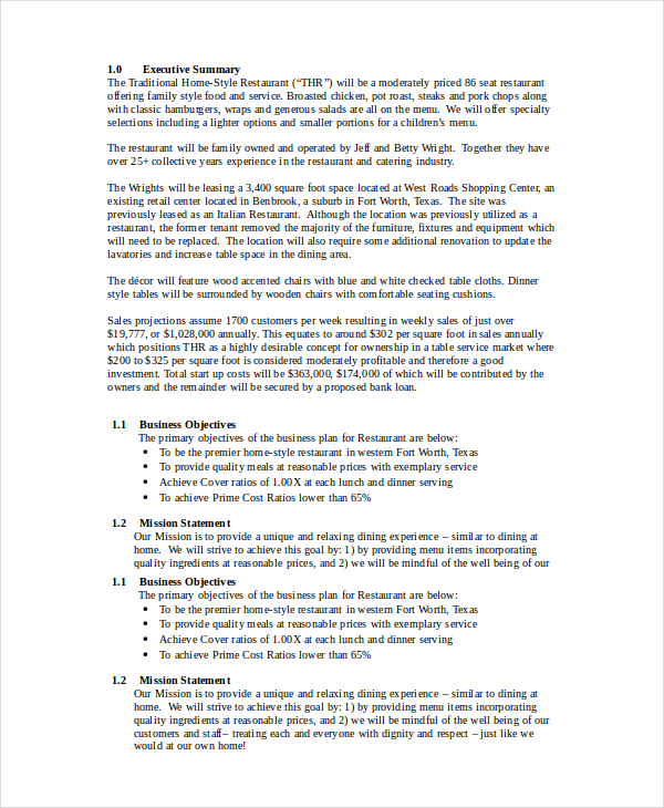 26+ Restaurant Proposal Templates - Free PDF, DOC Format Download