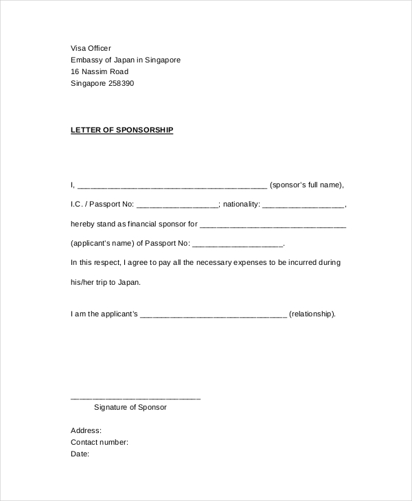 32+ Examples of Sponsorship Letters - Word, PDF, Google Docs