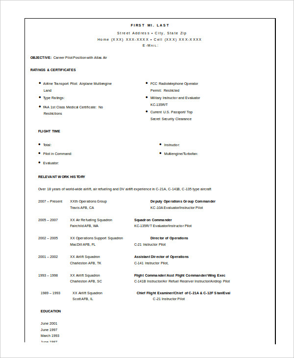 Military Resume - 8+ Free Word, PDF Documents Download