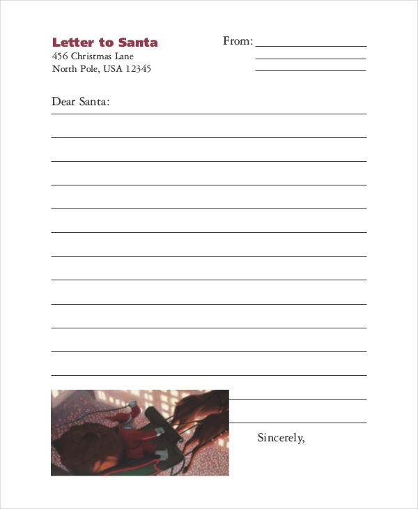Santa Letter Template 9 Free Word PDF PSD Documents Download