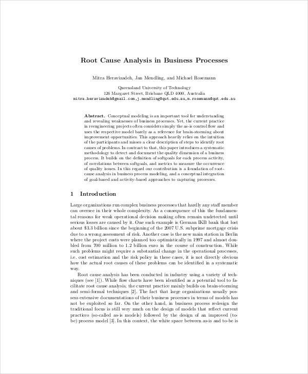 18+ Simple Root Cause Analysis Templates - Word, PDF