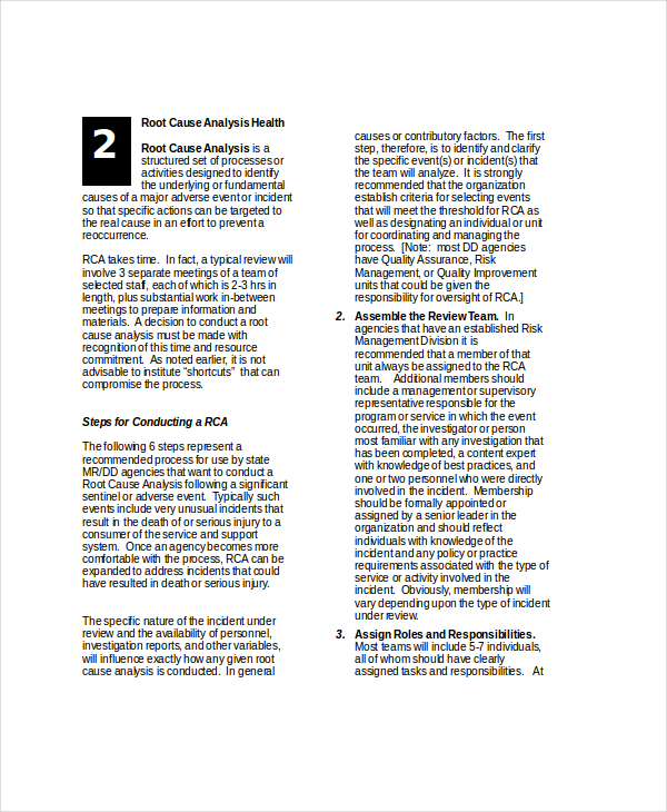 18+ Simple Root Cause Analysis Templates - Word, PDF