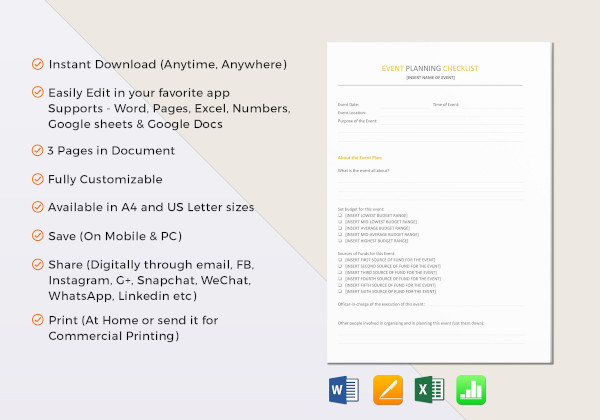 Event Planning Template - 19+ Free Word, PDF Documents Download