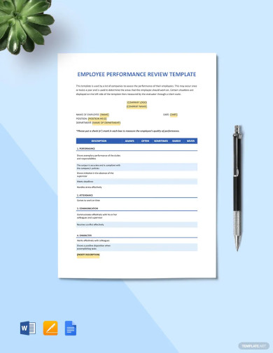 Employee Review Templates - 21+ Free PDF Documents Download
